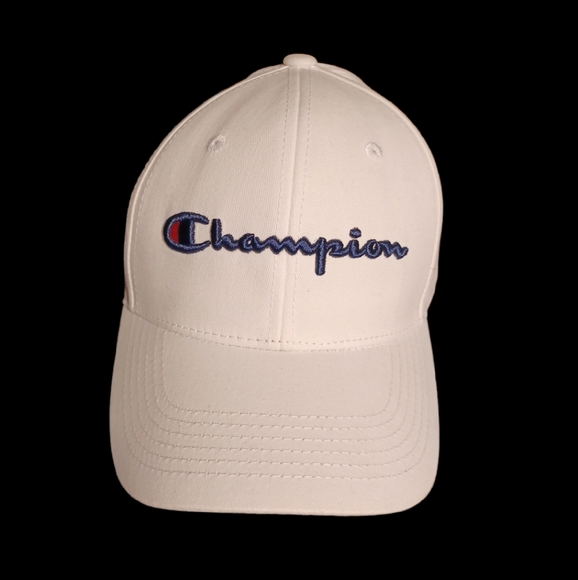 Champion | Accessories | Champion White Ball Cap With Raised Navy Blue ...